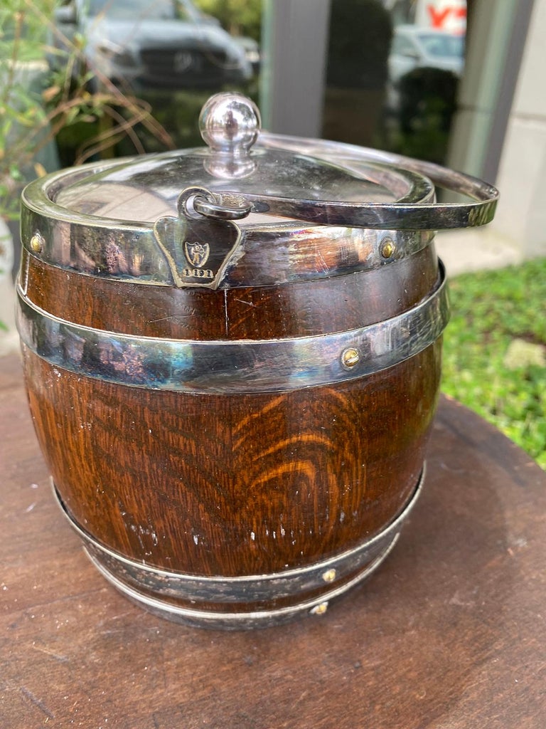 John Grinsell and Sons, Birmingham Wood and Silver Plate Bound Biscuit ...