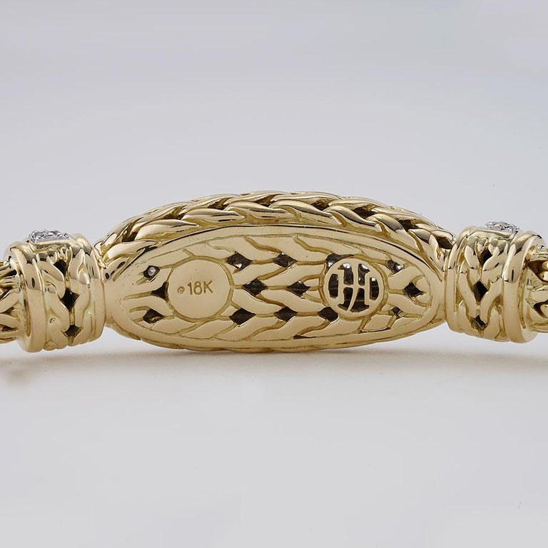 John Hardy 18K Yellow Gold 1.10ct Pave Diamond Classic Chain Collection ...