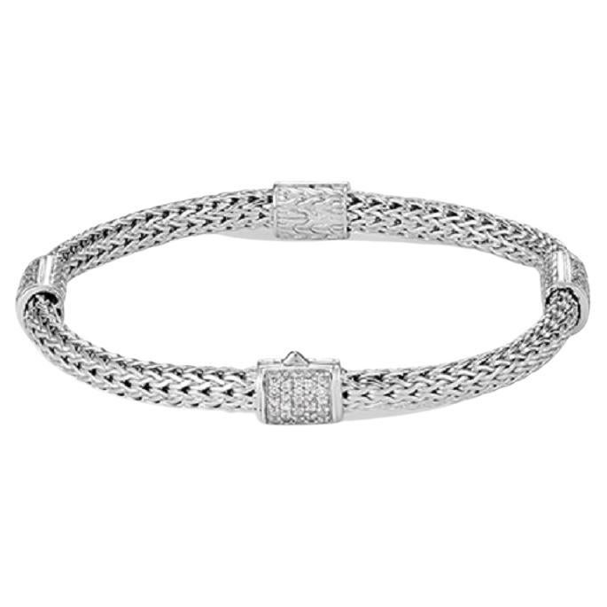 John Hardy Classic Chain Bracelet BBP94052DIAXUL For Sale at 1stDibs