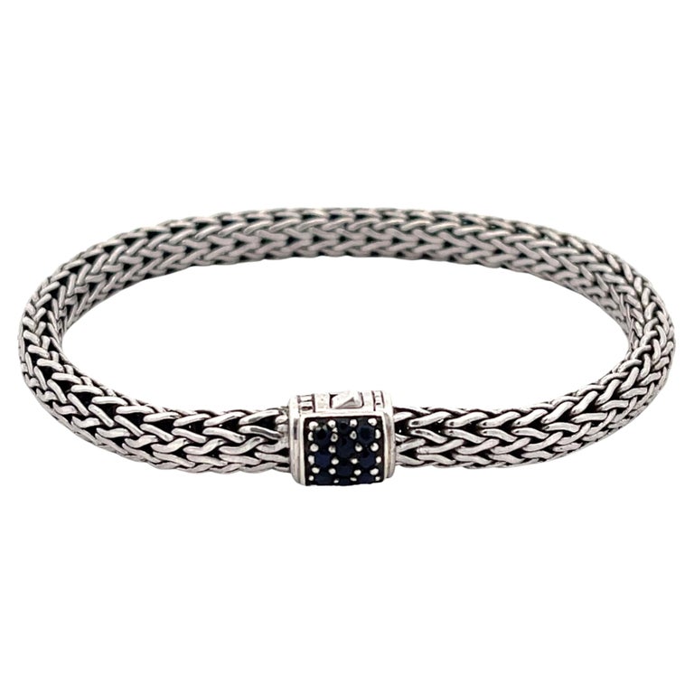 John Hardy Classic Chain Bracelet with Black Sapphire in Sterling ...