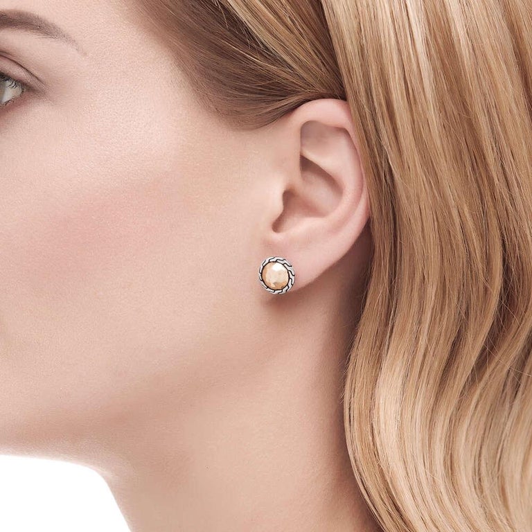 John Hardy Classic Chain Round Hammered Stud Earring EZ97176 For Sale ...