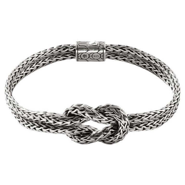 John Hardy Classic Chain Silver Manah Slim Chain Double Bracelet ...
