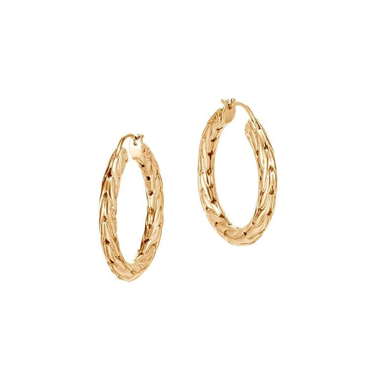 John Hardy Classic Chain Small Hoop Earring EG999710 For Sale at 1stDibs
