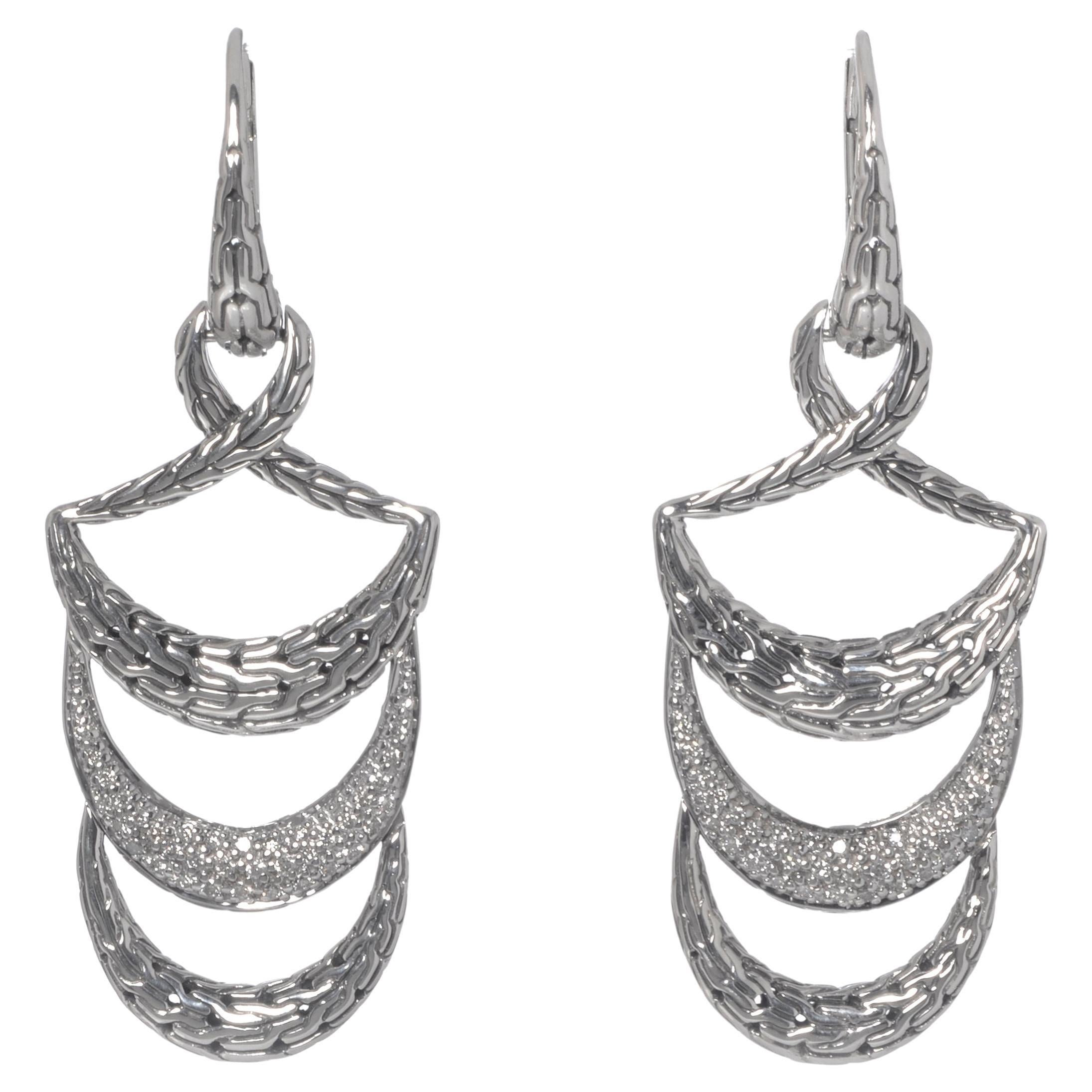 John Hardy Classic Chain Silver Interlink Drop Earring EB90487 For Sale ...