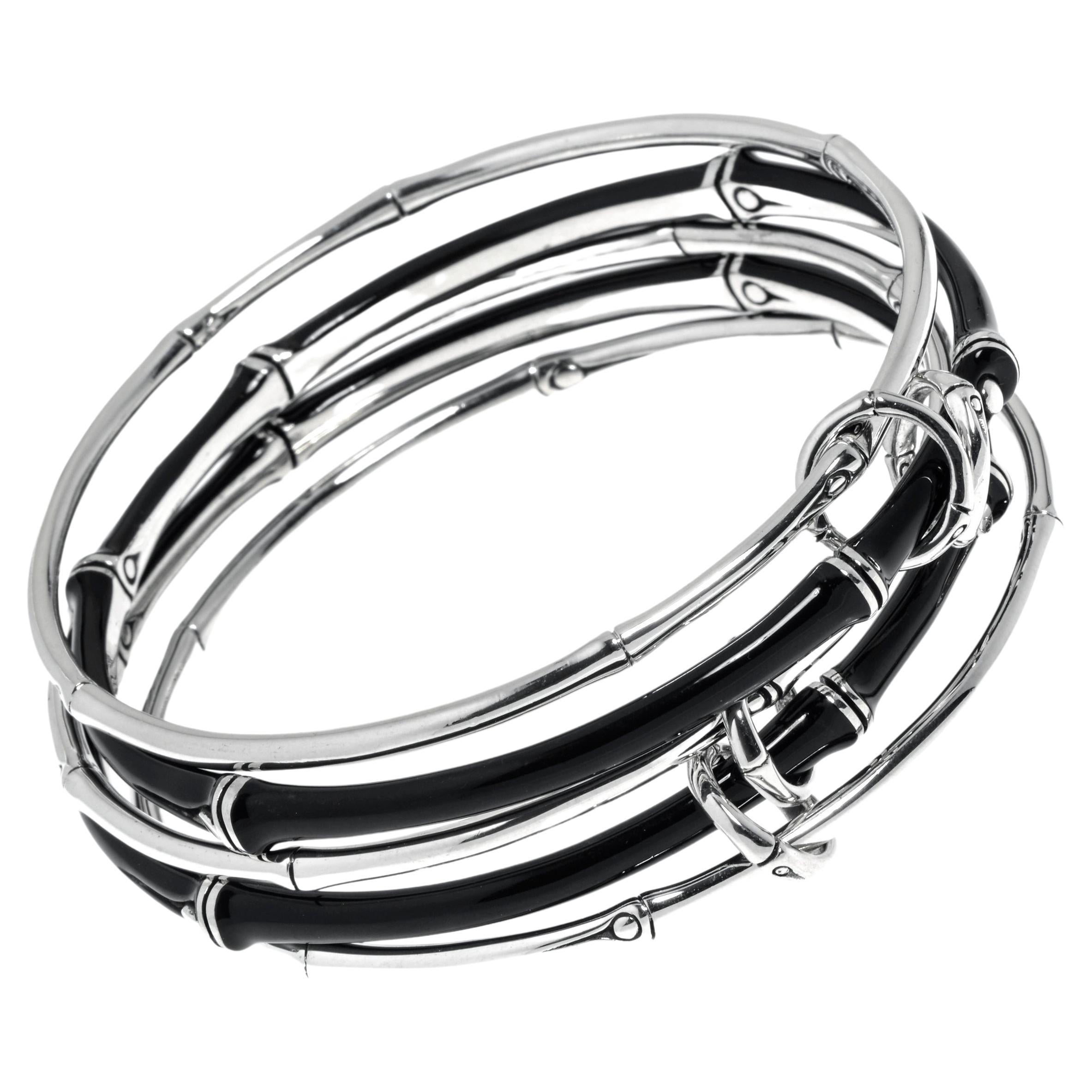 John Hardy Legends Naga Sterling Silver and Black Sapphire Dragon Clasp ...