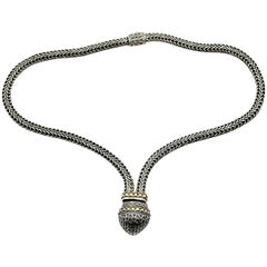 John Hardy 18 Karat Gold and Sterling Silver Reversable Dot Locket ...