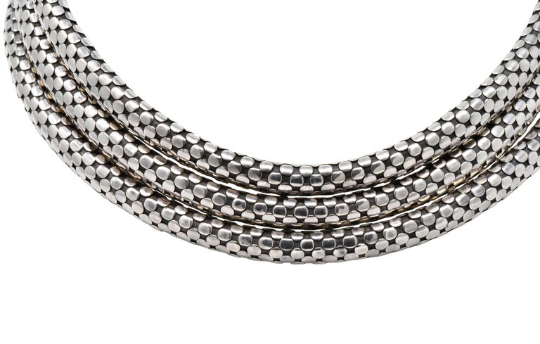 John Hardy Contemporary Sterling Silver Dot Collar Necklace at 1stDibs