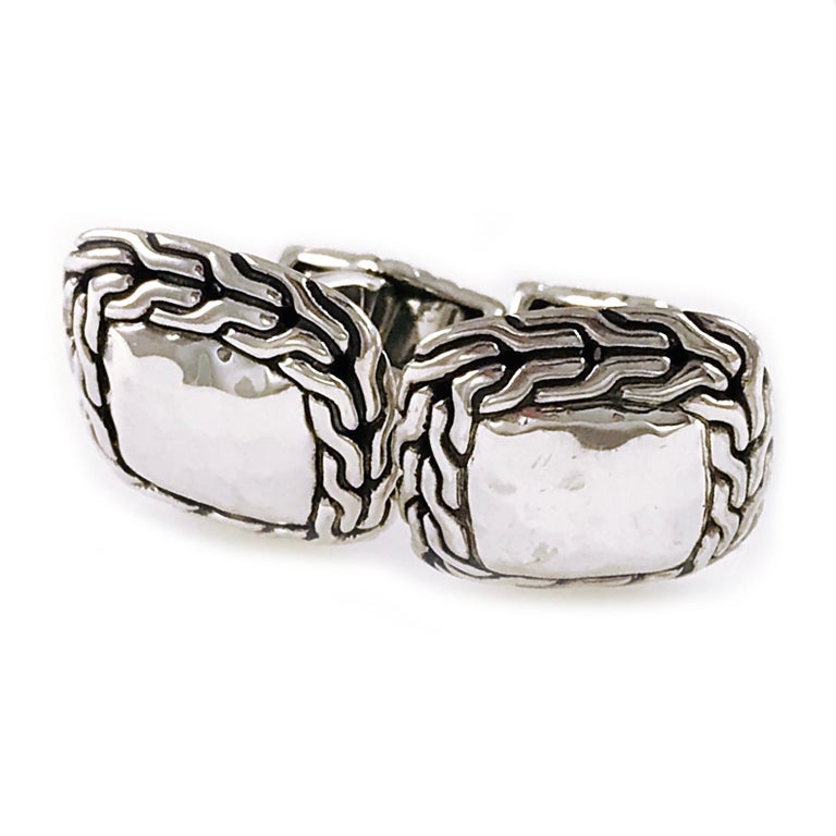 John Hardy Sterling Silver Palu Collection Cufflinks, 1990s For Sale at ...