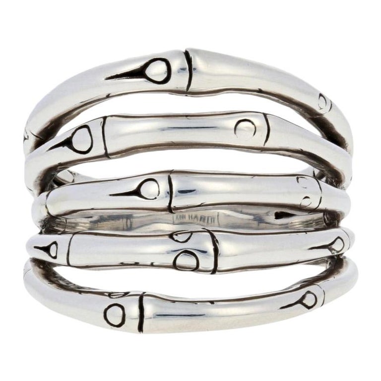 John Hardy Sterling Silver Ring, 925 Bamboo Statement at 1stDibs