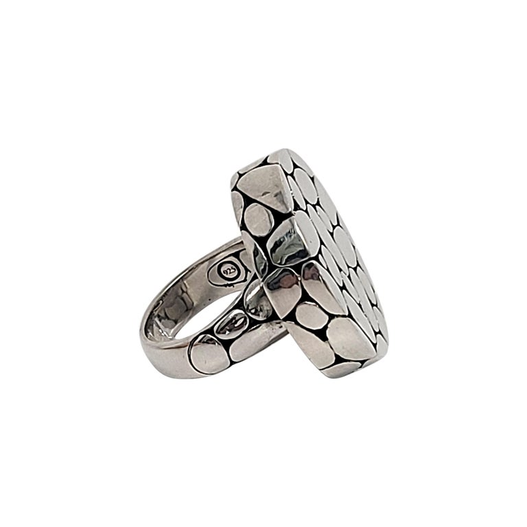 John Hardy Sterling Silver Round Kali Pebble Dot Ring For Sale at 1stDibs
