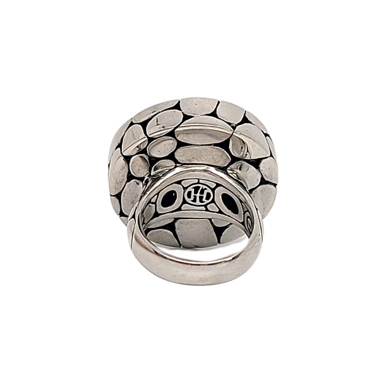 John Hardy Sterling Silver Round Kali Pebble Dot Ring For Sale at 1stDibs