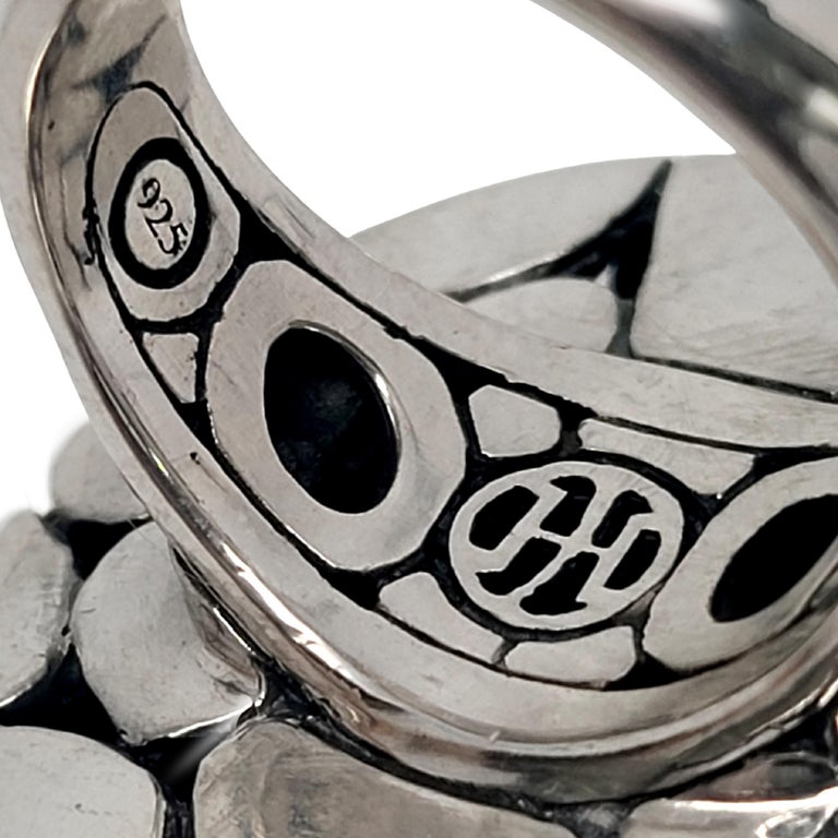 John Hardy Sterling Silver Round Kali Pebble Dot Ring For Sale at 1stDibs