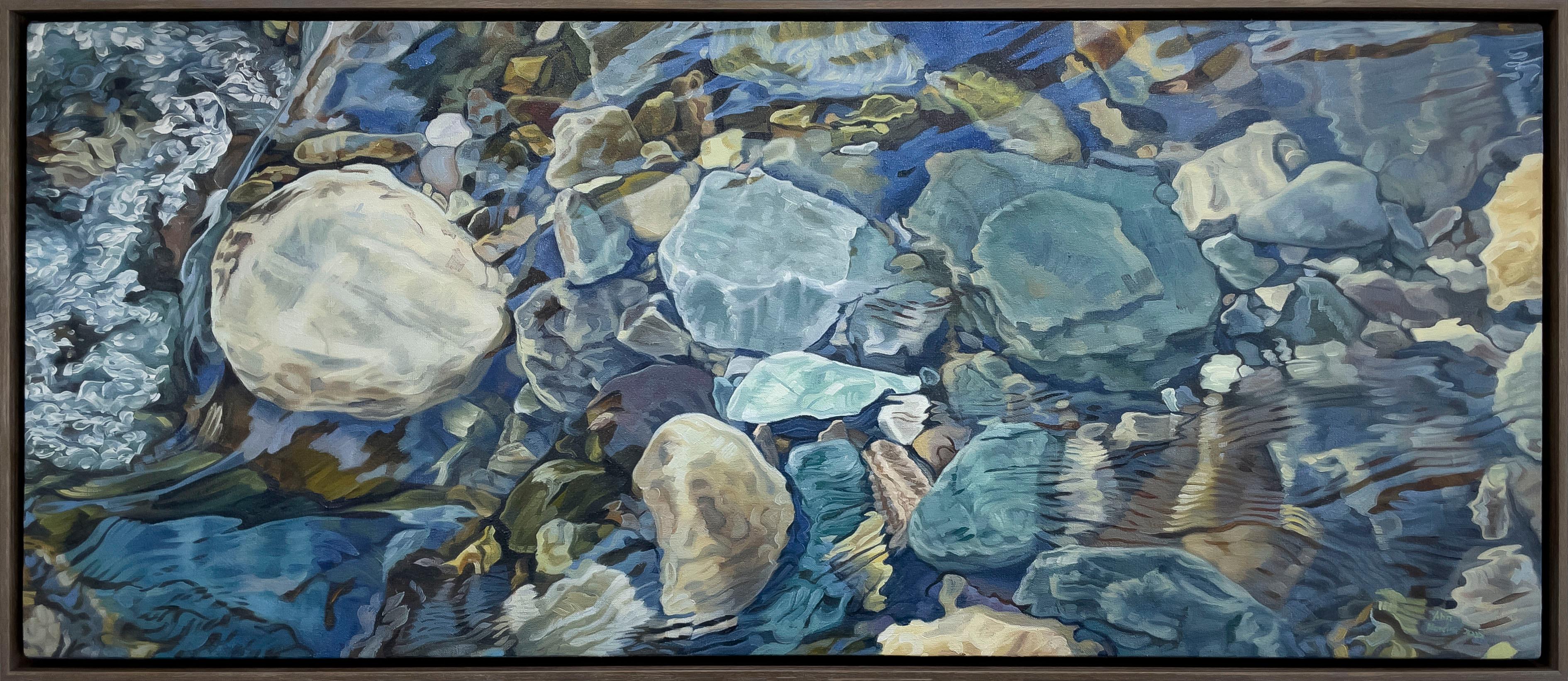 John Harris - "Rocky River 9," Realistic Oil Painting For Sale at 1stDibs