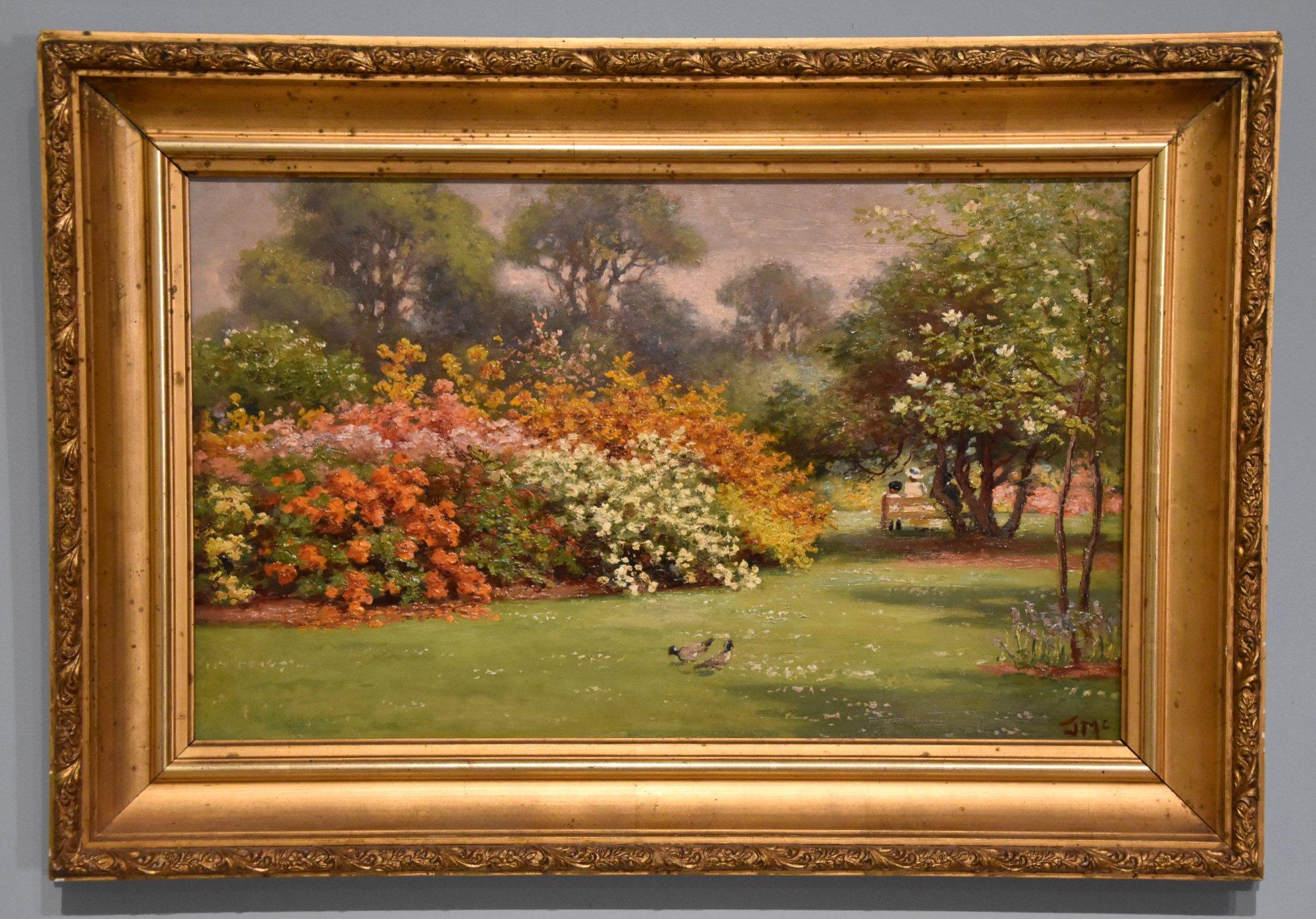 John Henry McIntyre - Oil Painting by John Henry McIntyre "A Corner Of ...