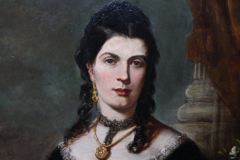 John Horsburgh - Portrait of a Lady - Scottish art Victorian oil ...