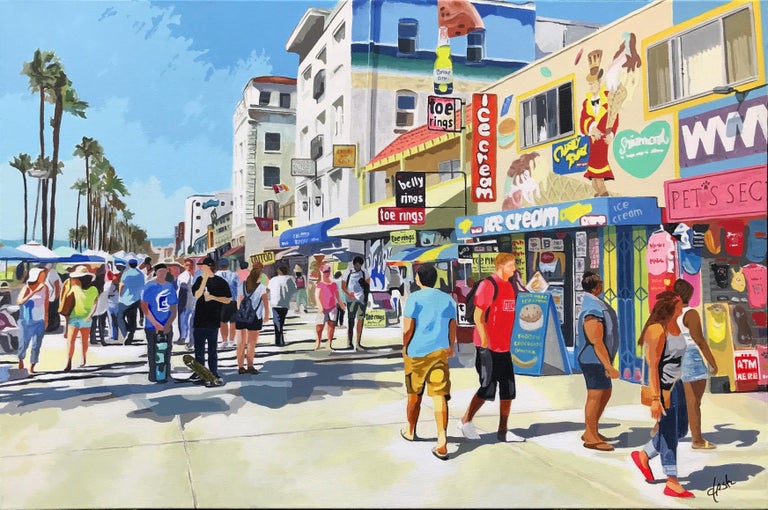 John Jaster - Peinture d'origine de plancher de plage en vente sur 1stDibs