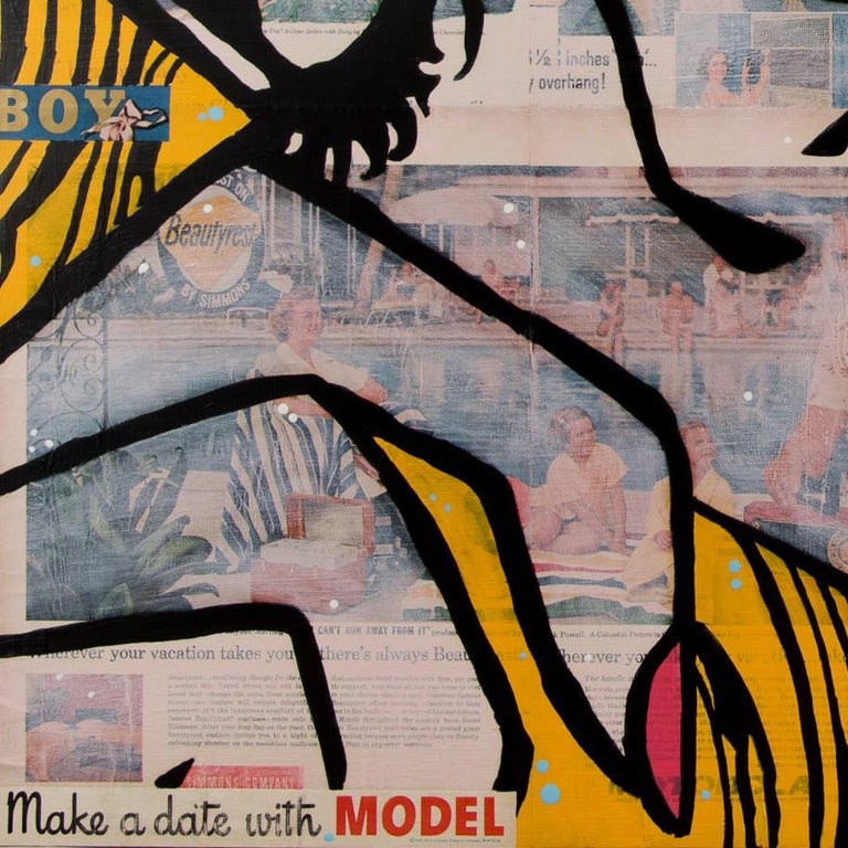 John Joseph Hanright - The Big Winner, Pop Art Collage and Oil Painting ...