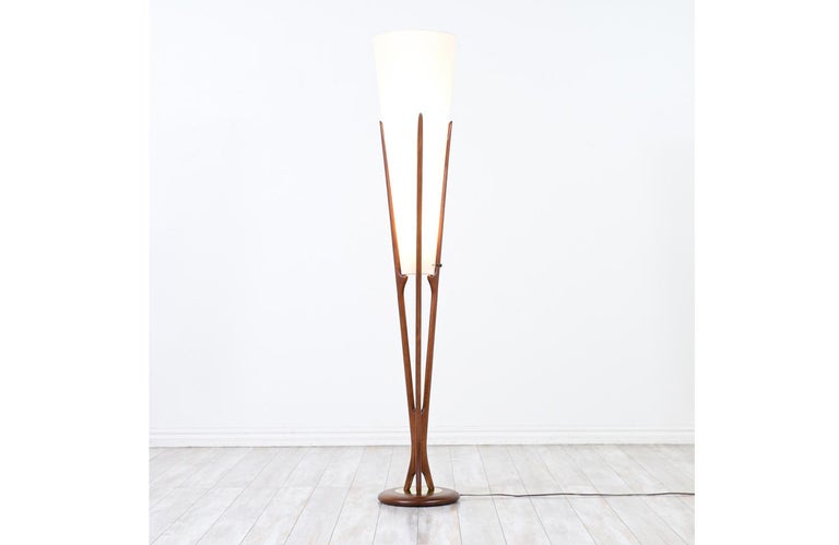 John Keal Sculpted Trident-Style Floor Lamp for Modeline of California ...