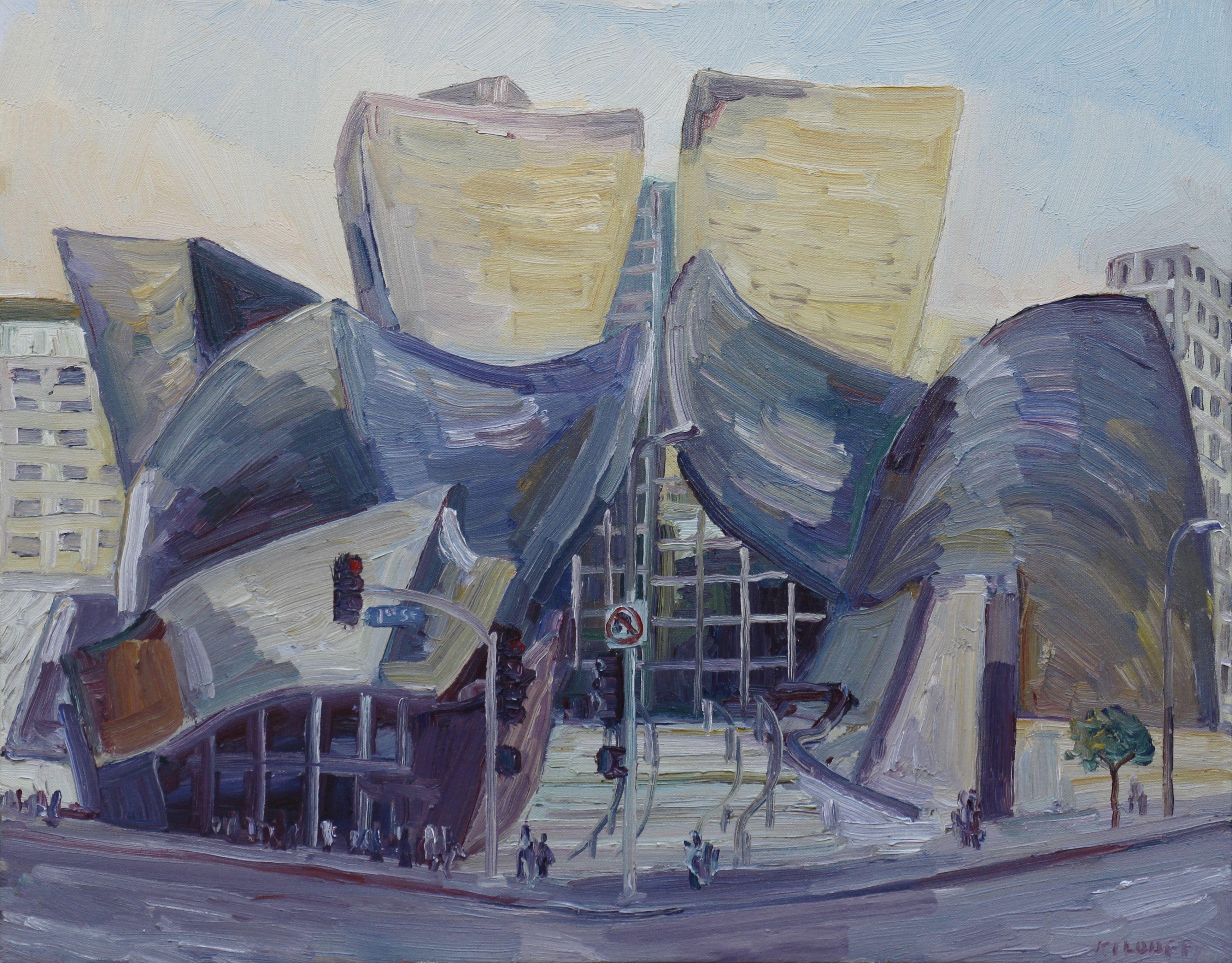 John Kilduff - Disney Hall, Painting, Oil on Canvas For Sale at 1stDibs