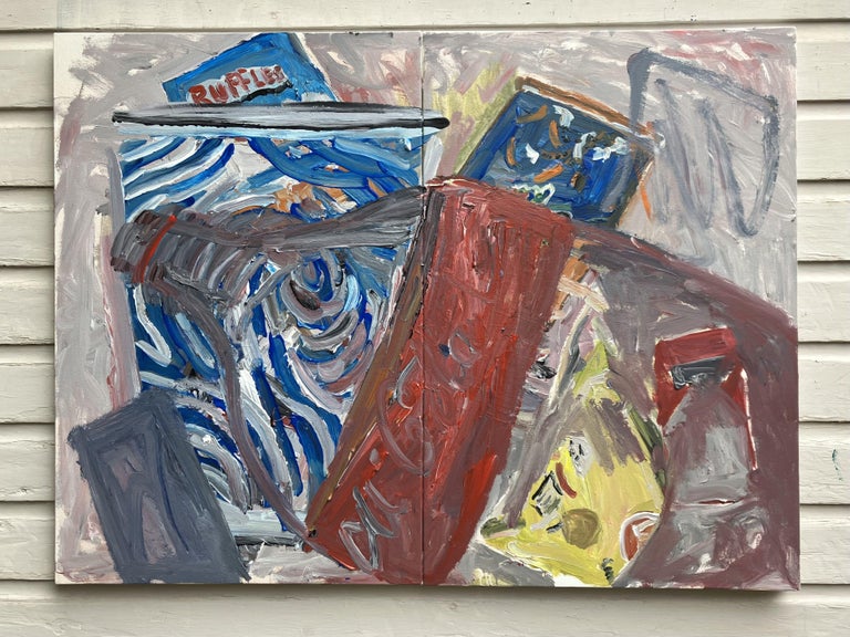 John Kilduff - Found garbage still life, Painting, Acrylic on Canvas ...