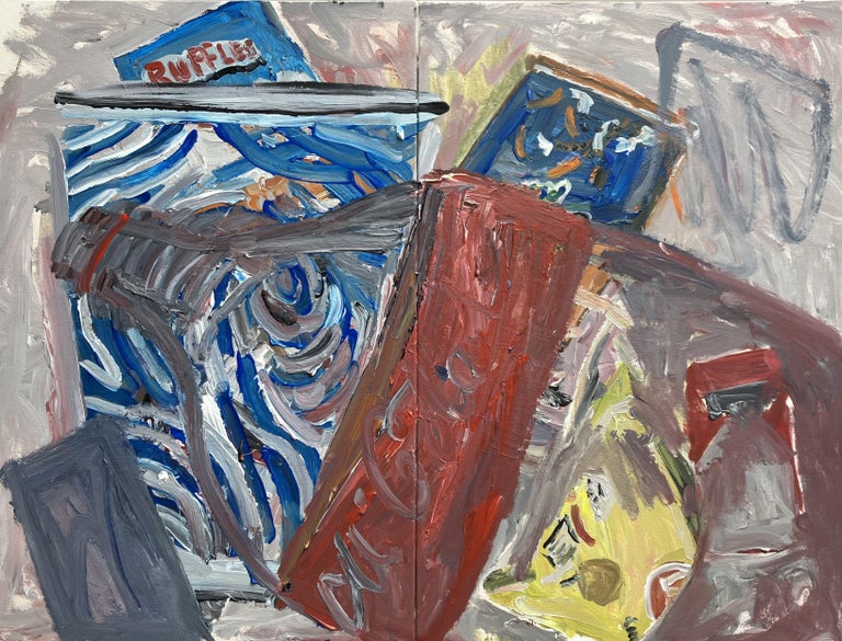 John Kilduff - Found garbage still life, Painting, Acrylic on Canvas ...