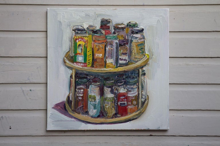 John Kilduff - Lazy Susan spice rack, Painting, Oil on Canvas For Sale ...