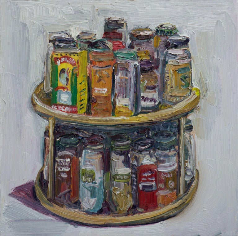 John Kilduff - Lazy Susan spice rack, Painting, Oil on Canvas For Sale ...