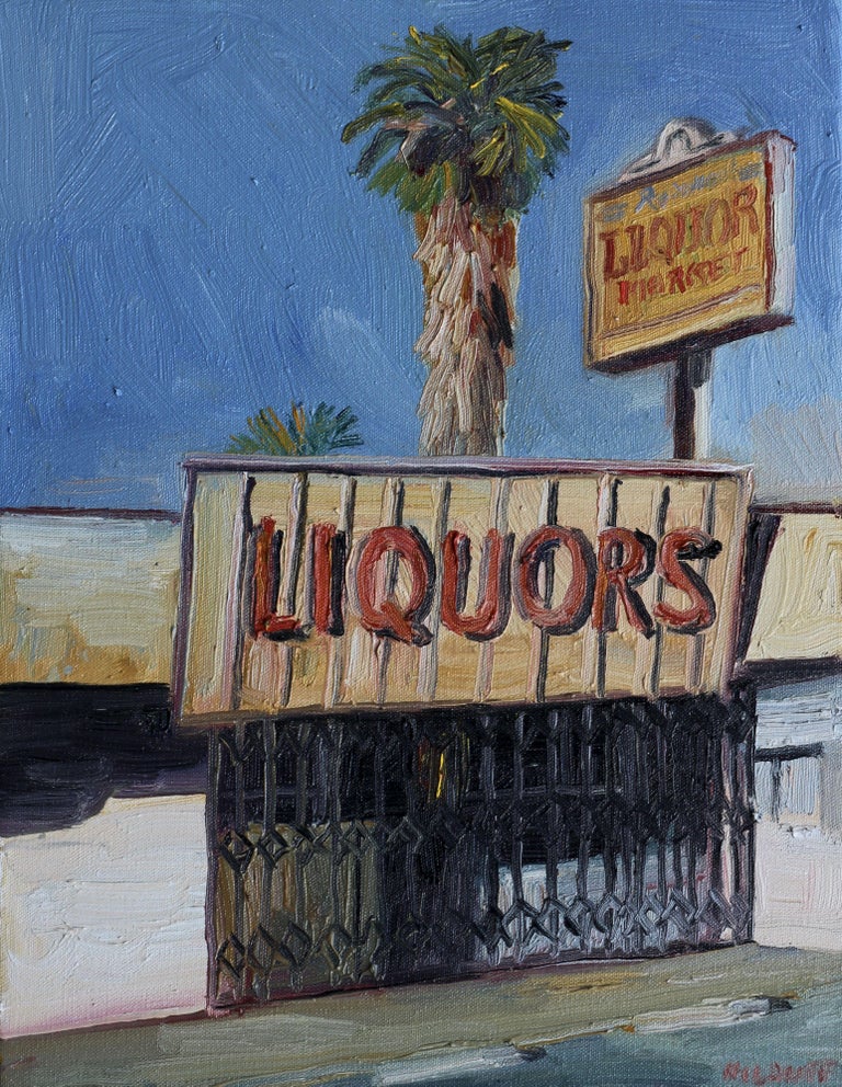 John Kilduff - Liquor Store, Painting, Oil on Canvas For Sale at 1stDibs