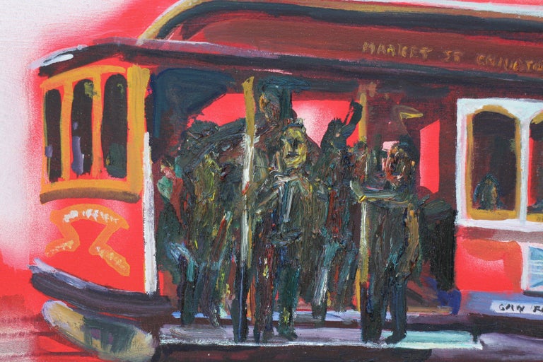 John Kilduff - San Fransisco Cable Car, Painting, Acrylic on Canvas For ...