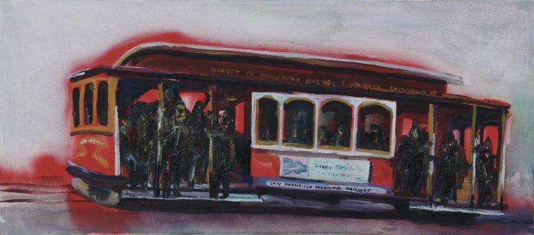 John Kilduff - San Fransisco Cable Car, Painting, Acrylic on Canvas For ...