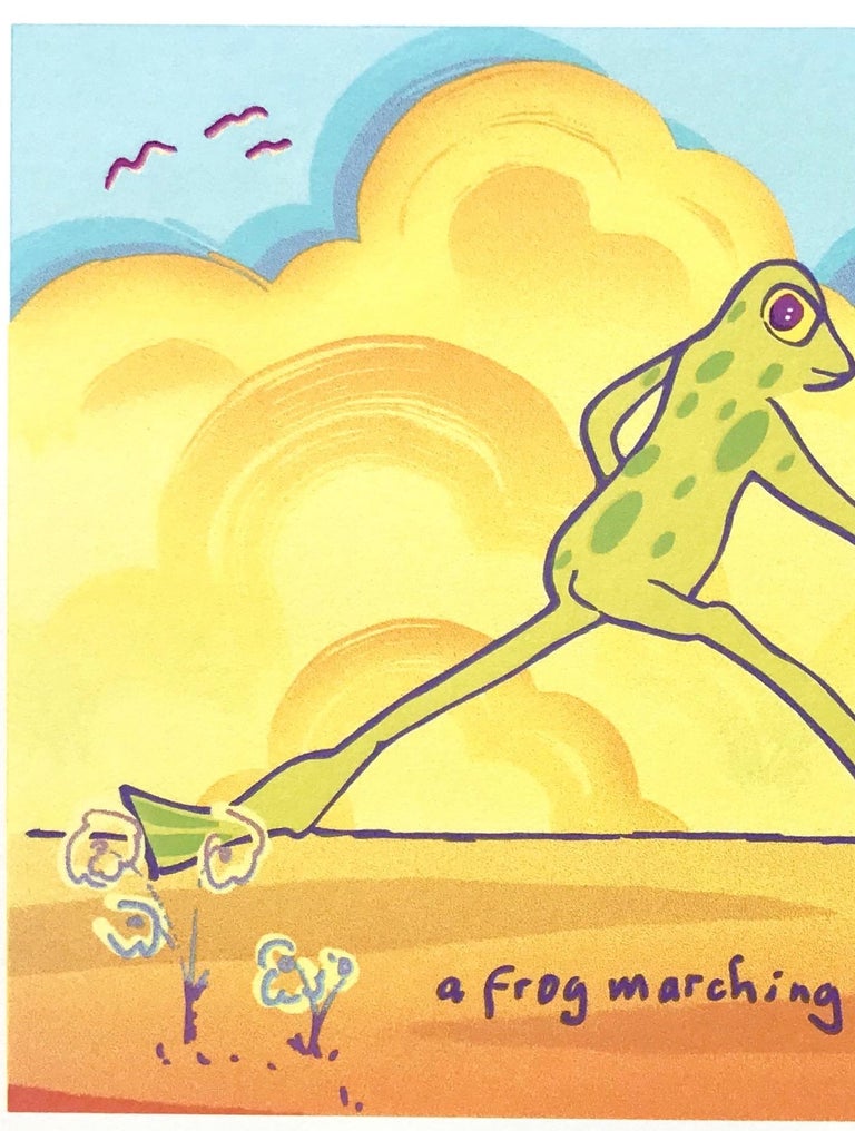 "A Frog Marching" Limited Edition Drawing From "Real Love" Collection For Sale at 1stDibs