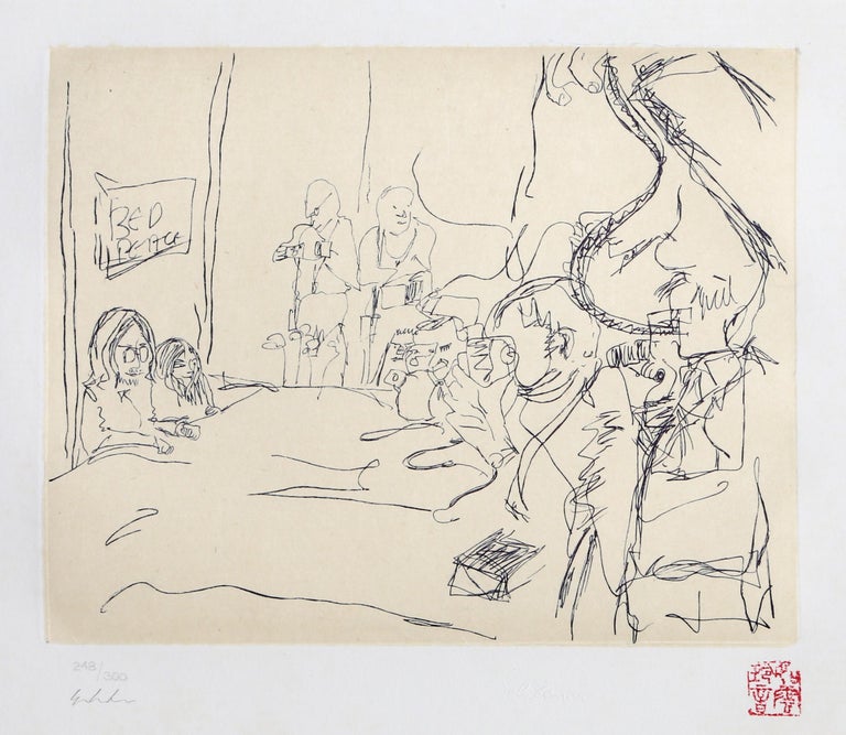 John Lennon - Bed in for Peace, Lithograph by John Lennon For Sale at ...