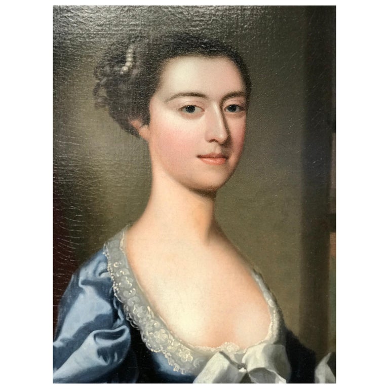 John Lewis '1737-1765' Portrait of a Lady at 1stDibs