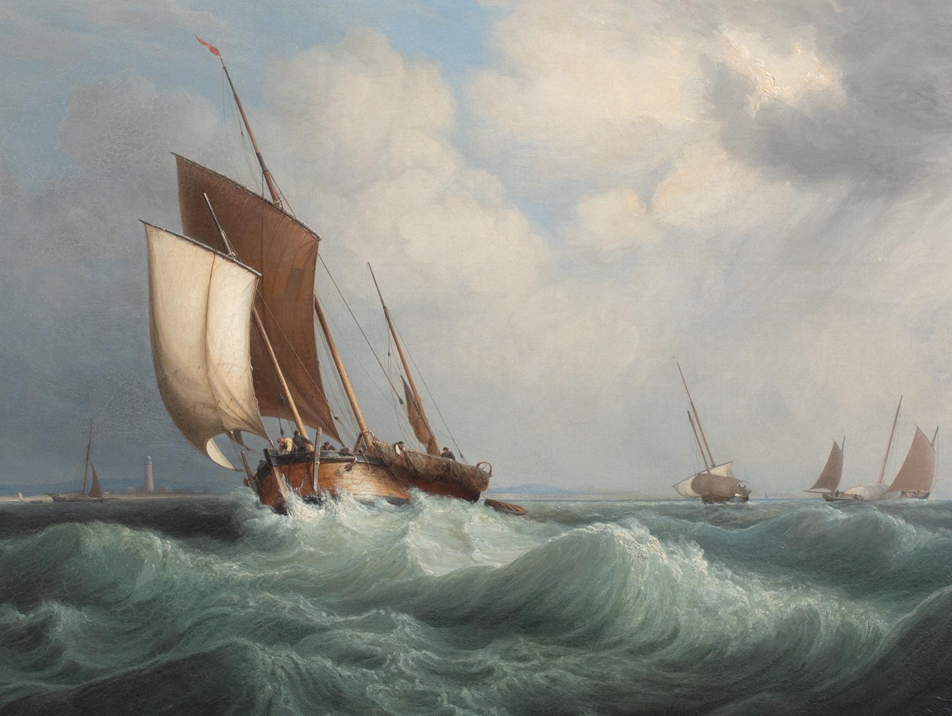 John Lynn - Ships Off Dungeness, Kent, 19th Century at 1stDibs