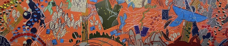 John M White - John M. White, Bird Opera #86L2, Orange, Diptych panel ...