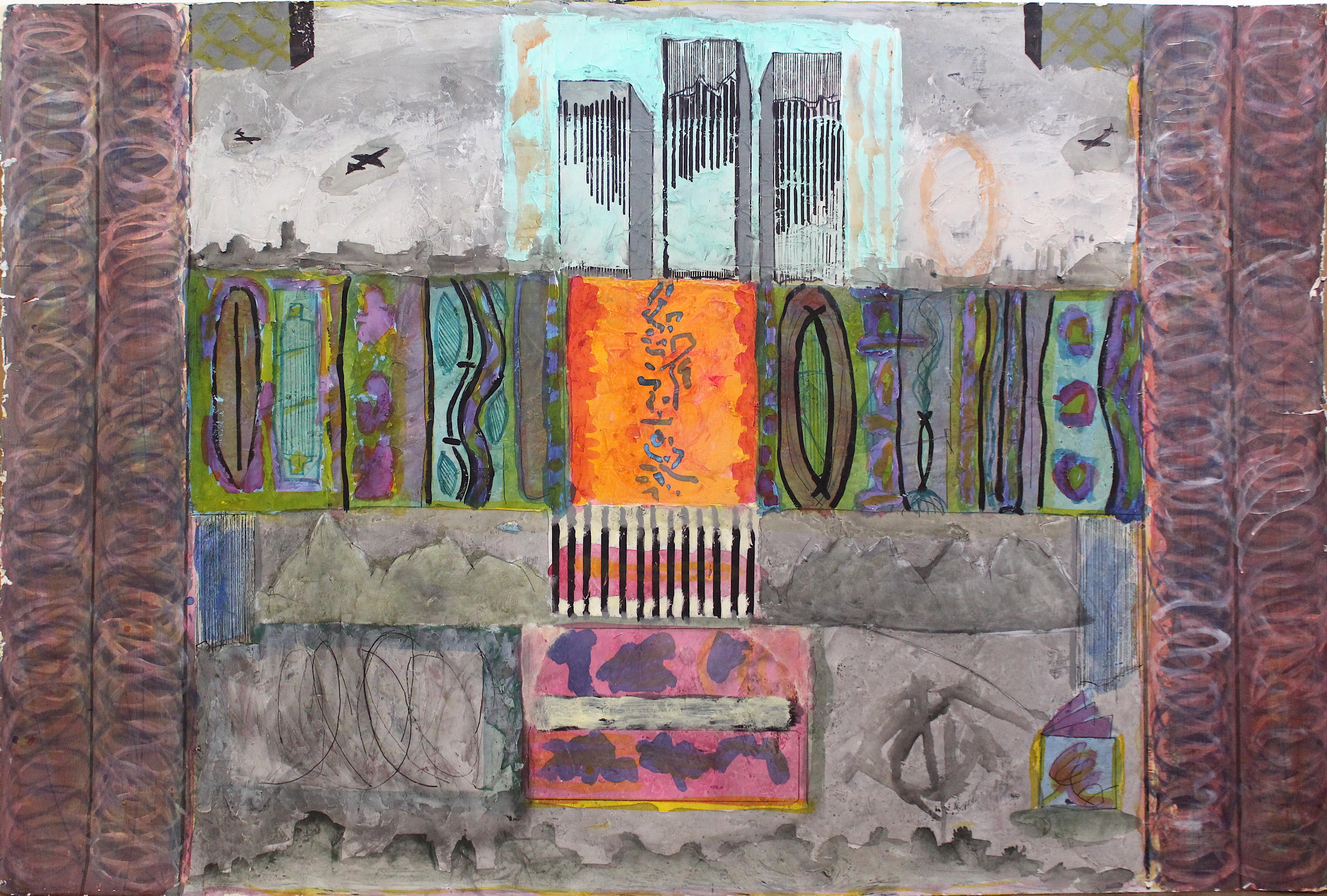 Abstract Mixed Media - 6,925 For Sale at 1stDibs