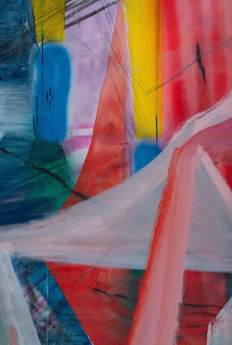 John Marksbury Painting, "All Systems Go", Mixed-Media on Canvas For ...