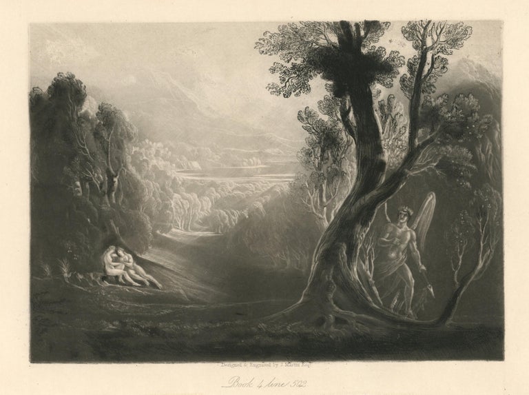 John Martin - "Satan Contemplating Adam and Eve in Paradise" mezzotint ...