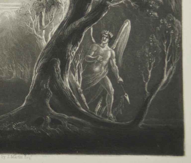 John Martin, Satan Contemplating Adam And Eve In Paradise, Mezzotint ...