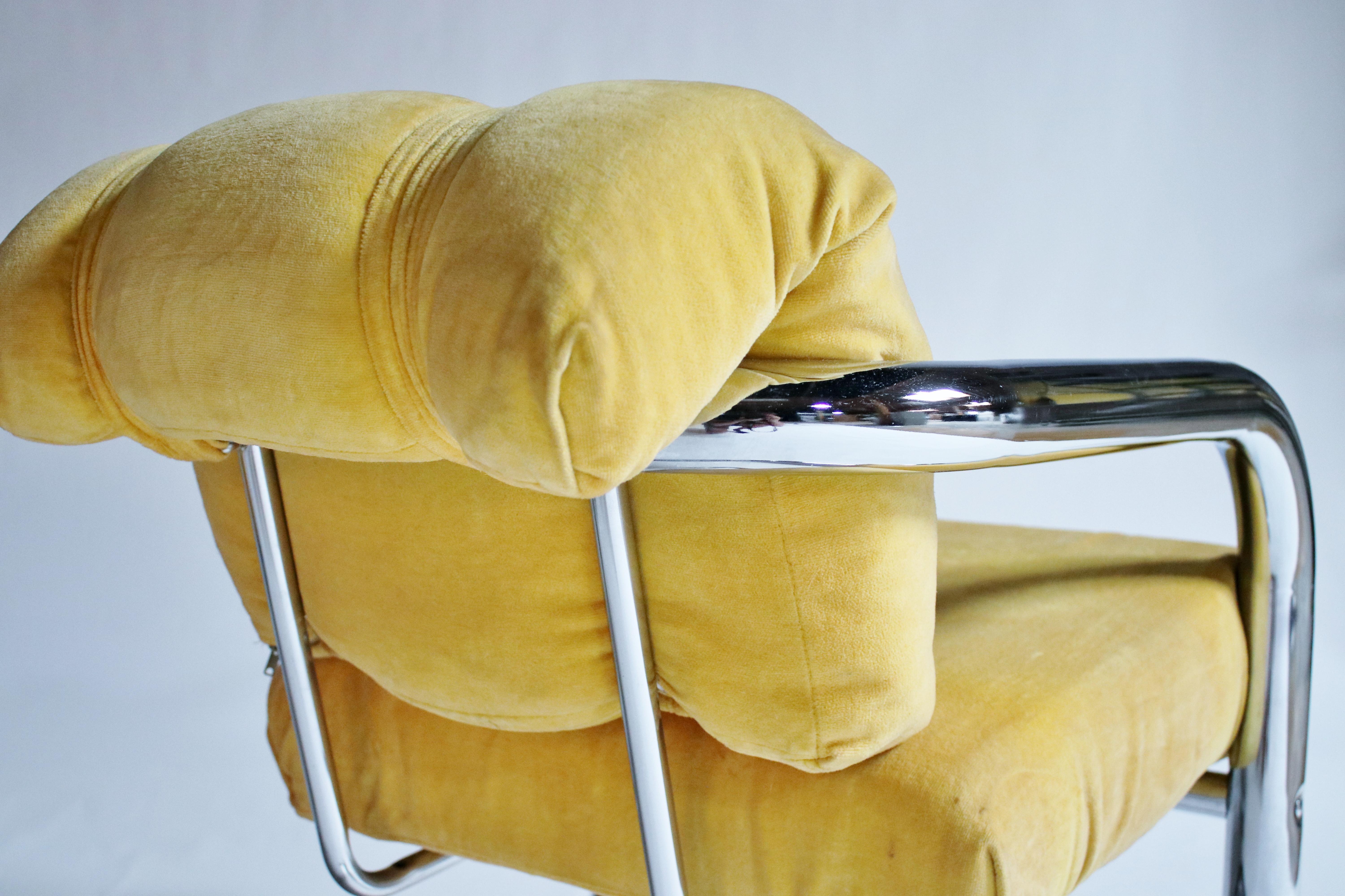 John Mascheroni Tubular Chrome Chairs at 1stDibs