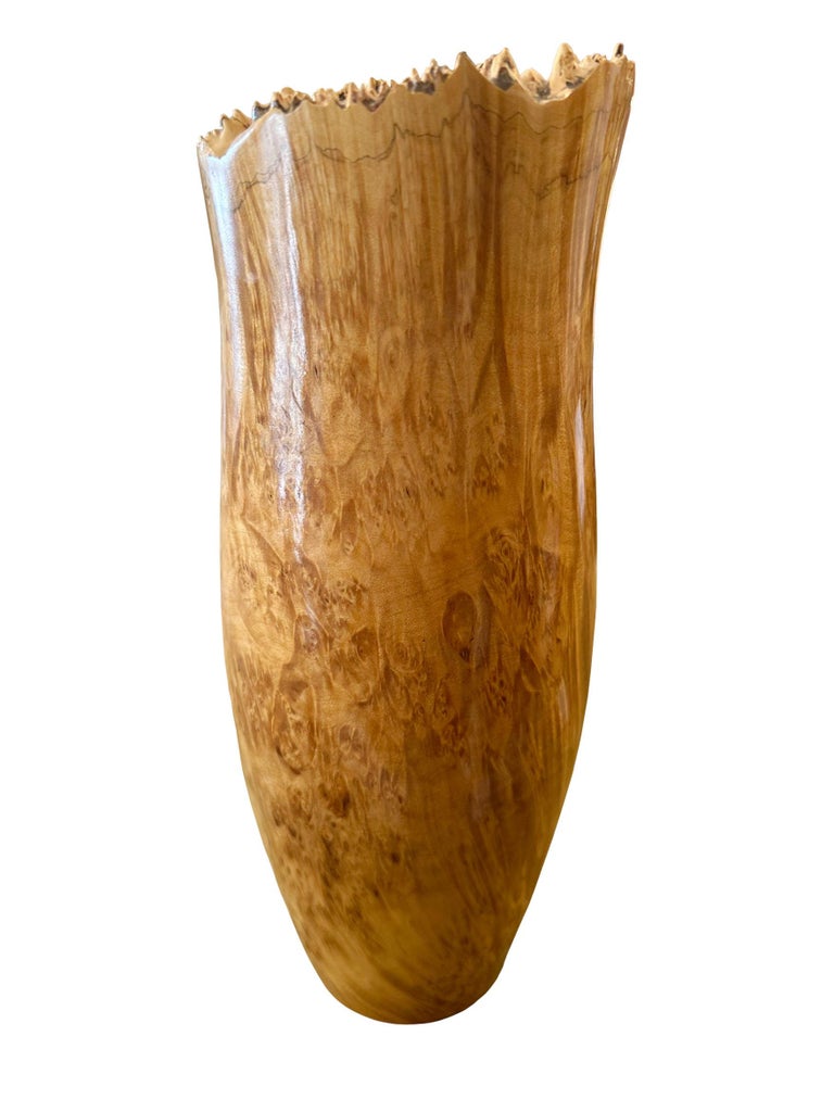 John Mascoll Spalted Maple Burl Wood Vessel For Sale at 1stDibs