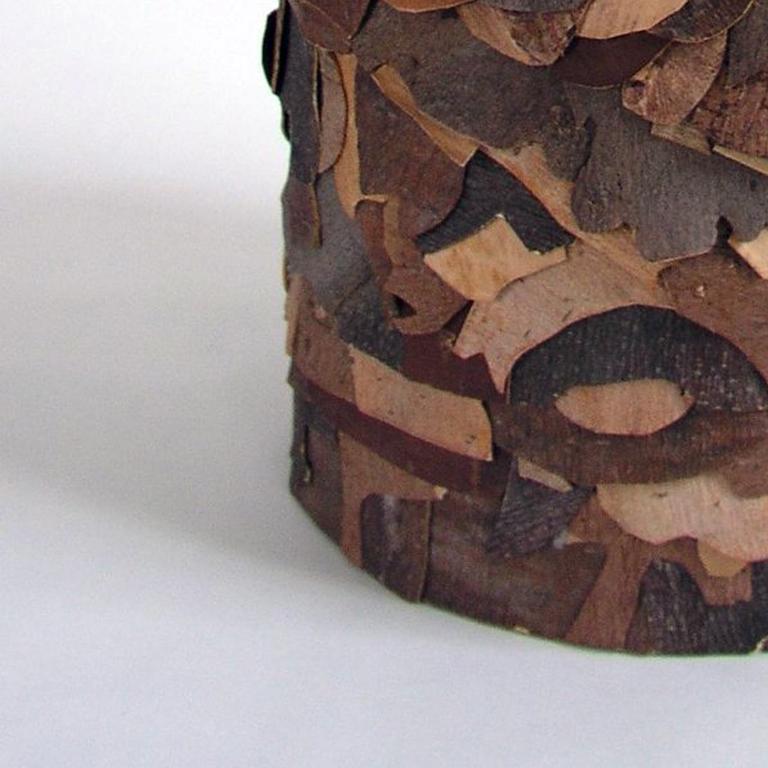 John McQueen - "Glyph", Wood and Bark Sculpture For Sale at 1stDibs