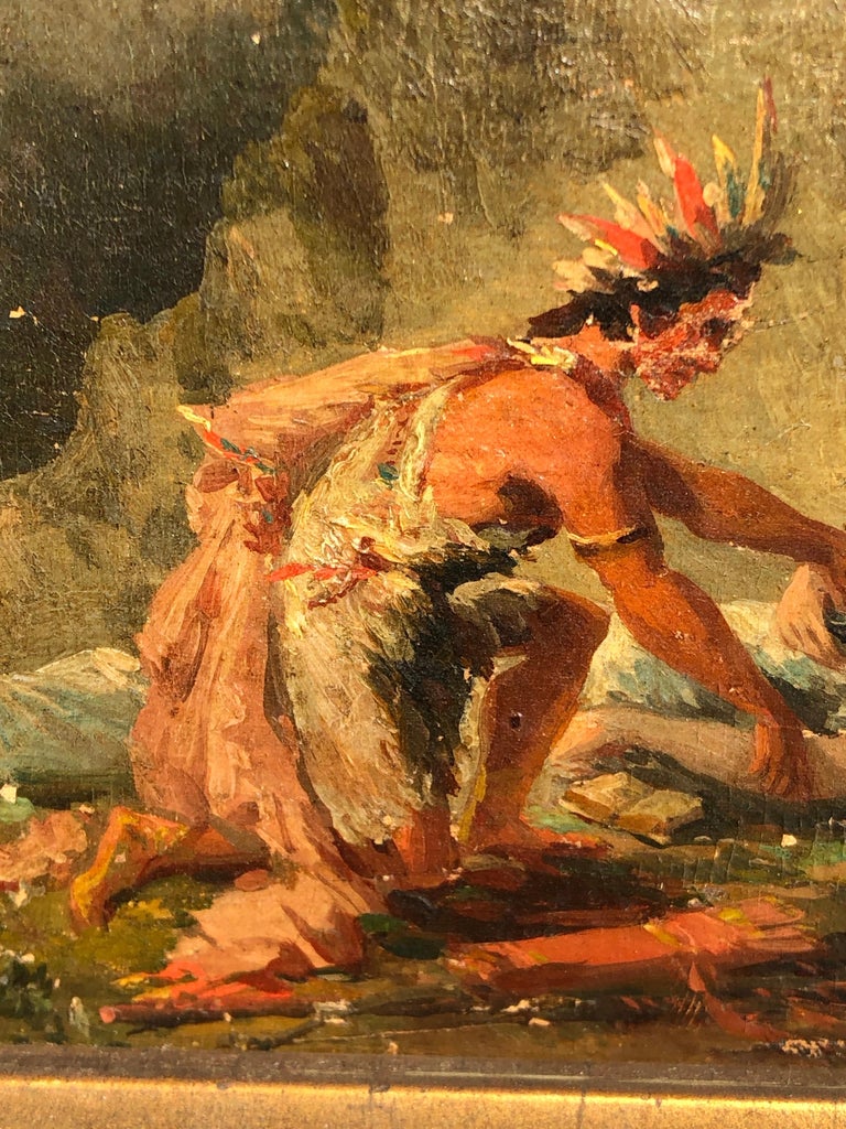 John Mix Stanley "American Indian Loss" Oil on Canvas, circa 1850 at ...