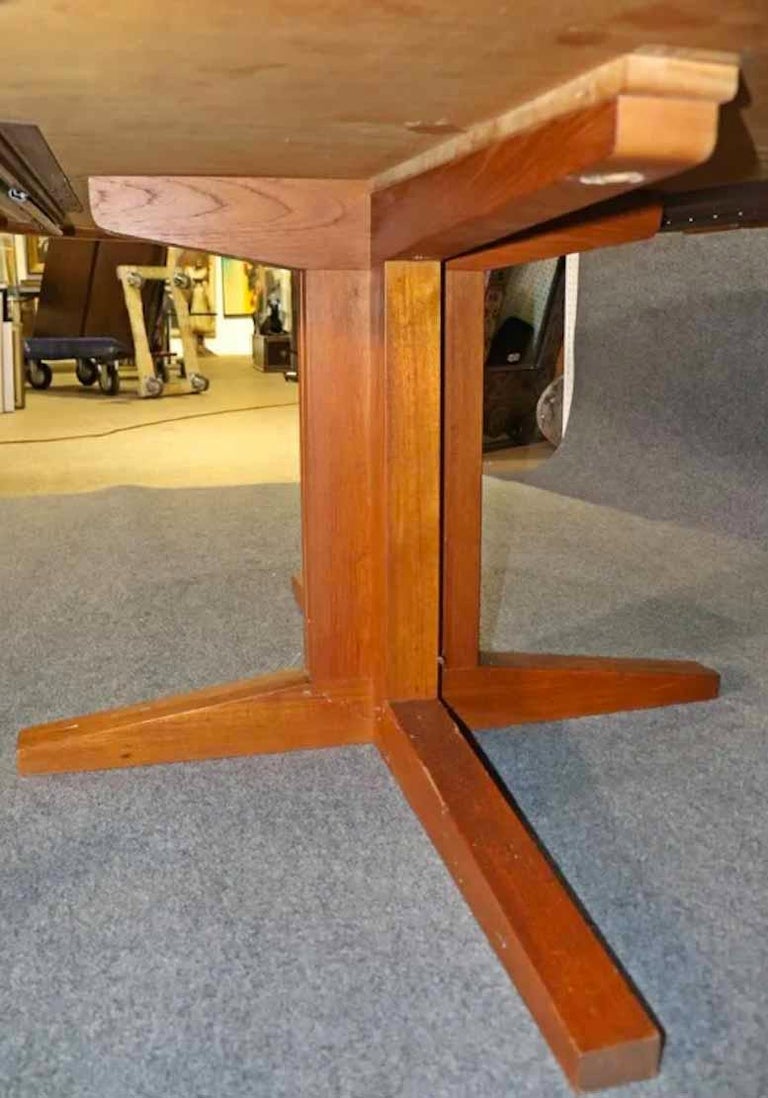 John Mortensen for Heltborg Teak Table W/ Leaf For Sale at 1stDibs