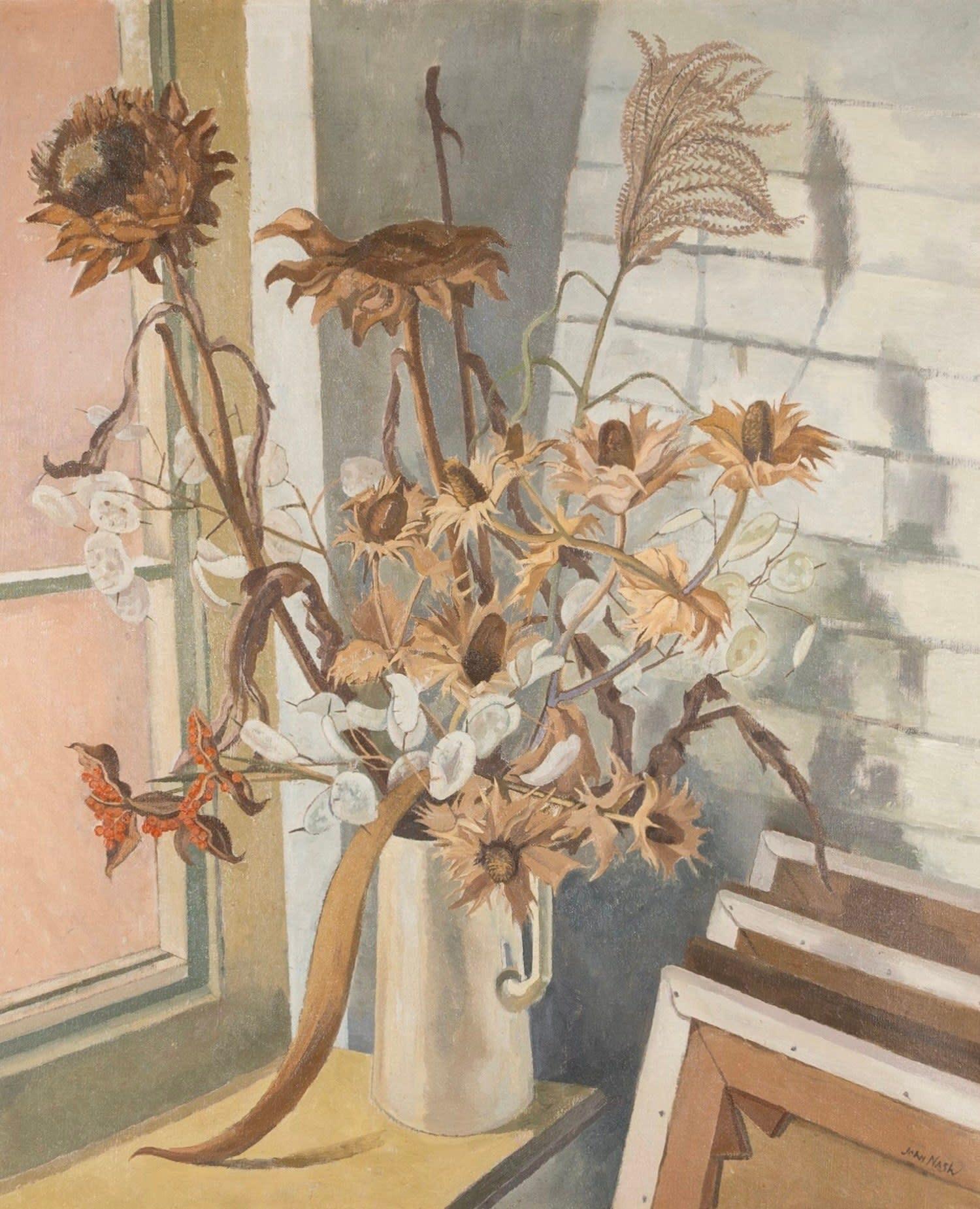 John Nash - Dried Flowers, Oil on Canvas Painting by John Nash, circa ...