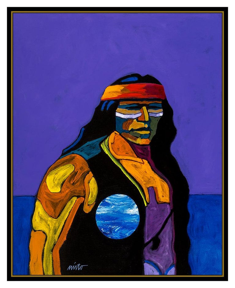 John Nieto - Apache III John Nieto Acrylic Painting On Canvas at 1stDibs