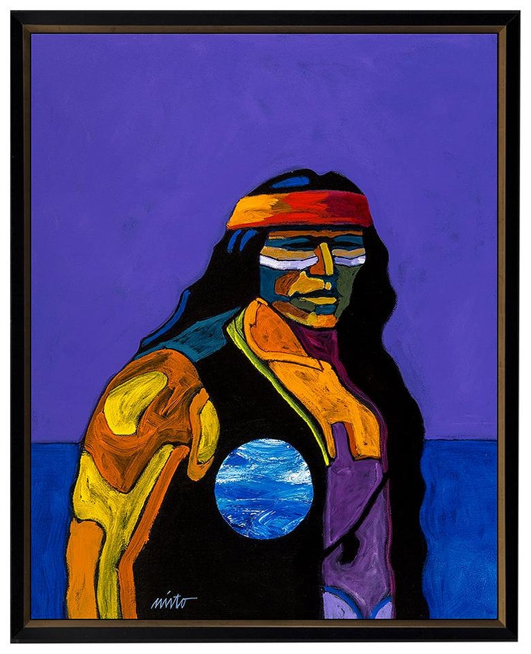 John Nieto - Apache III John Nieto Acrylic Painting On Canvas at 1stDibs