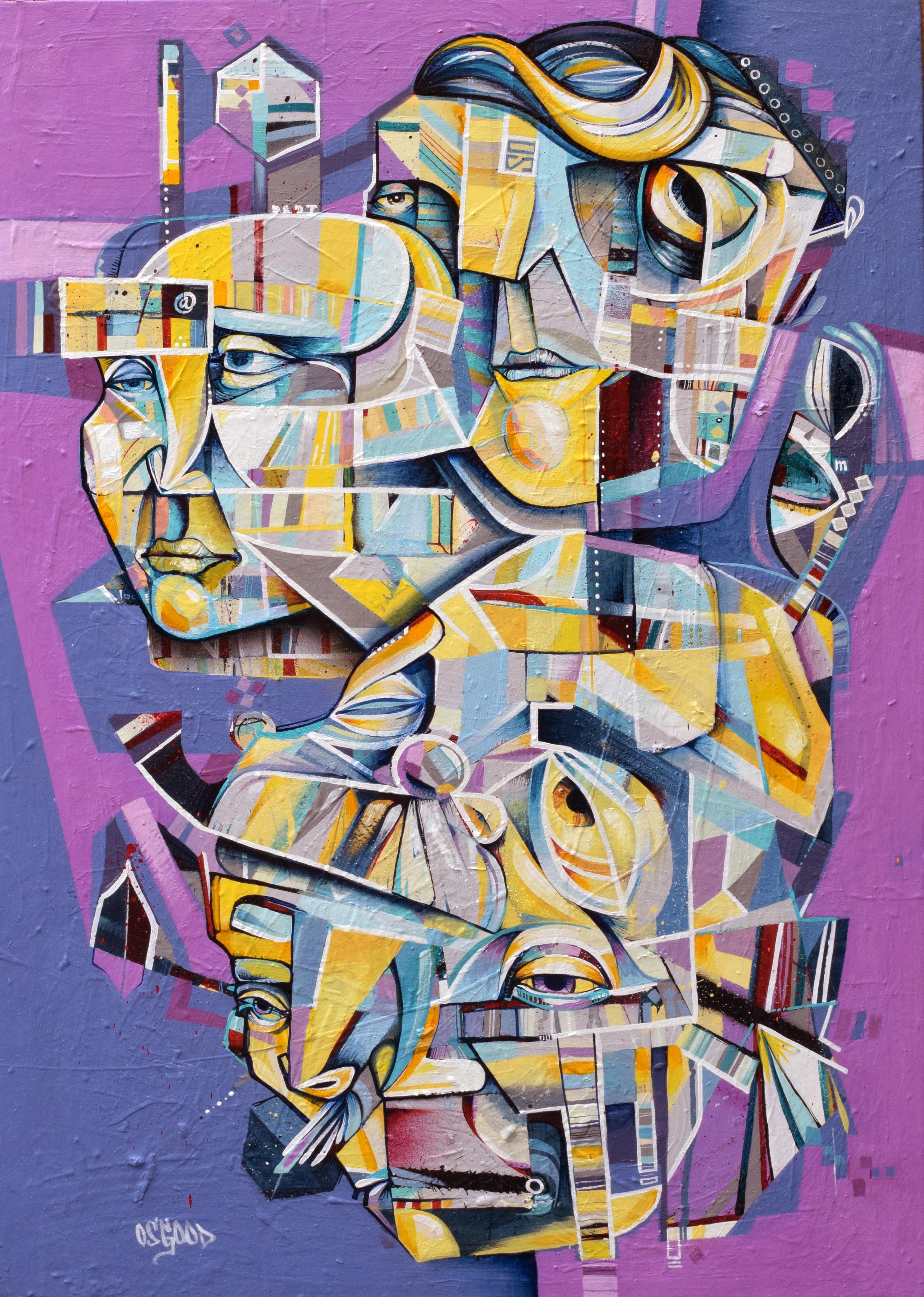 John Osgood - Within Lavender Connections - Abstract Figurative ...