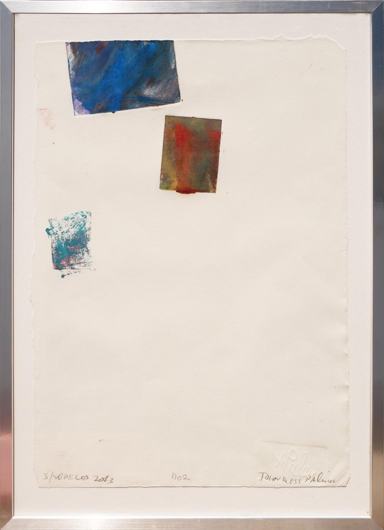 John Palmer - "Skopolos Greece Monoprint No. 2" Orange, Blue, Teal ...