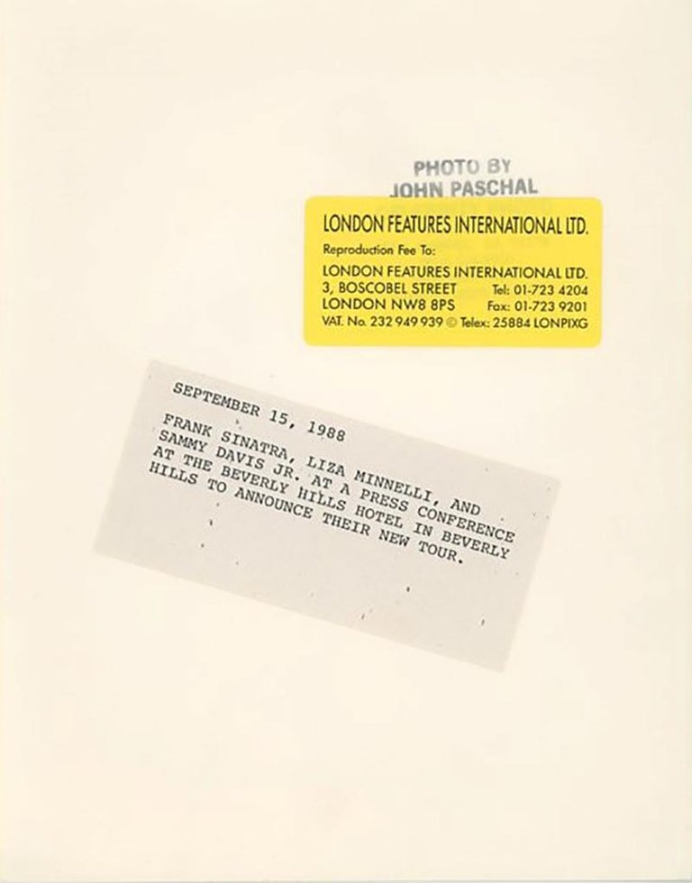 John Paschall - Frank Sinatra with Liza Minnelli and Sammy Davis Jr ...